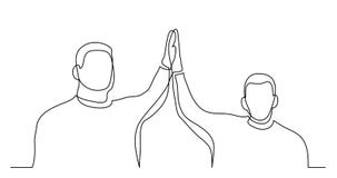 Two People High Fiving Stock Illustrations – 8 Two People High Fiving ...