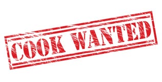 Cook wanted stock illustration. Illustration of rectangular - 92090178