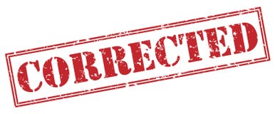 Corrected Red Stamp Text Illustration 43173402 - Megapixl