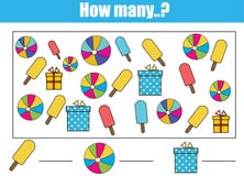 Counting Educational Children Game, Kids Activity. How Many Objects ...