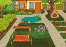 Courtyard Clipart And Illustrations