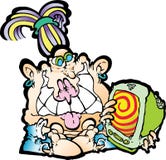 Cartoon computer artist stock vector. Illustration of desk - 7846451