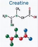 Creatinine Molecule. Structural Chemical Formula And Molecule Mo Stock ...