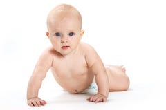 Crawling baby stock photo. Image of human, creep, blue - 8337666