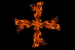 Flame Cross Stock Photos - Royalty Free Pictures