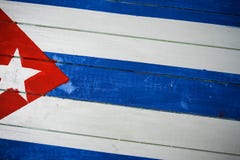 CUBA Old Painted Flag Royalty Free Stock Photography - Image: 7522257