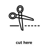 Cut here illustration stock illustration. Illustration of black - 11227393