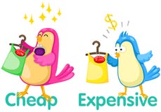 Cheap Expensive Vector. Cartoon Stock Vector - Illustration of coin ...