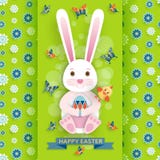 Cute Easter Bunny And Chicken Stock Illustration - Illustration of ...