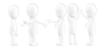 3d men discussion stock illustration. Illustration of announcement ...