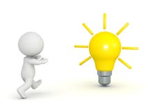 Cartoon running light bulb stock vector. Illustration of jogging - 28846703