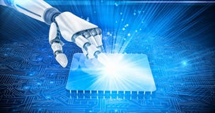 Robot Arm Pointing stock illustration. Illustration of cyborg - 7426193