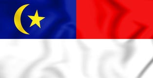 Malaysian State Malacca Flag. Stock Illustration - Illustration of ...