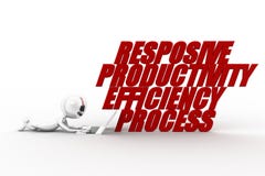 3D Businessman White People. Bar Graph Stock Image - Image: 25975681