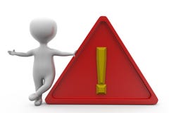 3D Man With Forbidden Sign Stock Illustration - Image: 42684719