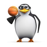 3d Penguin Basketball Player Stock Illustration - Illustration of funny ...