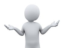 3d man i dont know stock illustration. Image of character - 30959225