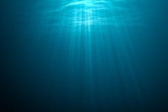 Underwater rays of light stock illustration. Illustration of under ...