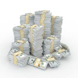 Packs Of Dollars Background. Lots Of Cash Money. Stock Illustration ...