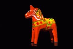 Traditionell Dalahäst Av Sverige Vektor Illustrationer - Illustration ...