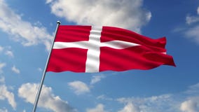 Denmark flag stock footage. Video of baltic, viborg, danish - 42530656
