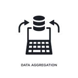 Data Aggregation Icon Vector Sign And Symbol Isolated On White ...