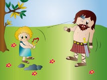 David And Goliath Sunday School Comic Strip Illustration 49695723 ...