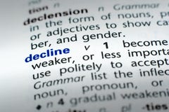 Definition of Recession stock photo. Image of downfall - 6404306