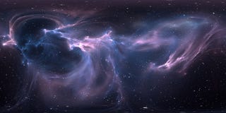 360 Degree Space Nebula Panorama, Equirectangular Projection ...