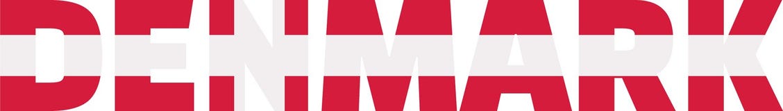 Denmark flag word Danmark stock vector. Illustration of isolated ...