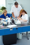 Boss in a dental lab stock image. Image of dentistry - 11766733