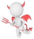 3d small people - devil stock illustration. Illustration of background ...