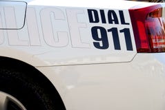 Emergency Dial 911, Decal On A Police Vehicle, USA Editorial Stock ...