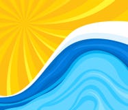 Dibujo Del Sol Y Del Agua Ilustración del Vector - Imagen: 44967462