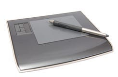 Tablet pen and mouse stock image. Image of buttons, design - 12406305