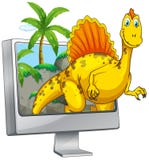 Dinosaur Computer Stock Photography - Image: 14424212