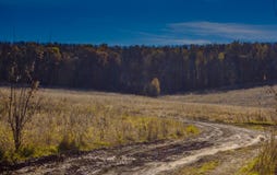 Dirt Road Through The Prairie In Storm Stock Image - Image of farm ...