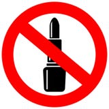 No Cosmetics, Prohibition Sign Vector Icon Stock Vector - Illustration ...