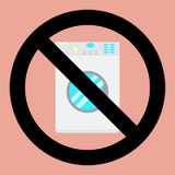 Wash Icon. Not Machine Washable Symbol Stock Vector - Illustration of ...