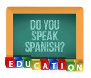 We Speak Spanish Sign Illustration Design Stock Illustration - Image ...