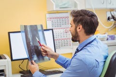 PC Doctor Examining A Computer Stock Photo - Image: 1941900