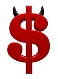 Devil money dollar icon stock vector. Image of hand, design - 34502117
