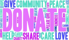 Please Donate And Give Green Sign Set Stock Vector - Illustration of ...