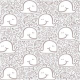 Cute doodle whale. stock vector. Image of line, gorgeous - 31383191