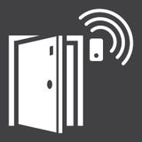 Door Sensor Alarm Line Icon Stock Illustration - Illustration of ...