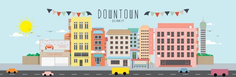 Downtown Stock Illustrations – 57,217 Downtown Stock Illustrations ...