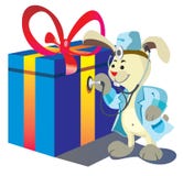 Rabbit the doctor. Cartoon stock vector. Image of fluffy - 22474997