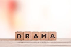 Word Drama Made With Wooden Letters Stock Photo - Image: 51923180