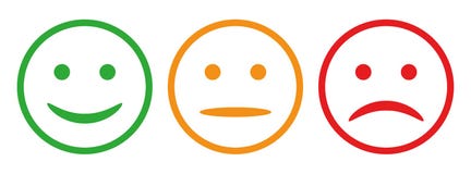 Drei smilies leicht - stock abbildung. Illustration von emoticon ...