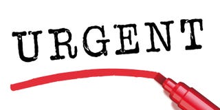 Belangrijk en dringend stock illustratie. Illustratie bestaande uit ...